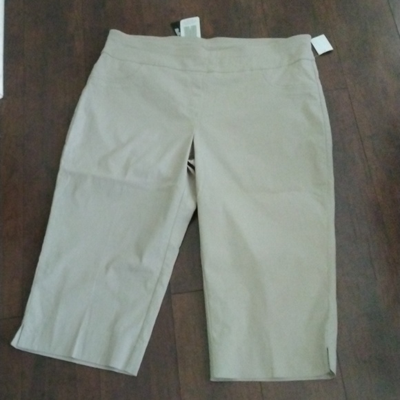 Ruby Rd. | Pants & Jumpsuits | Nwt Ruby Rd Women Tan Capri Stretchy ...